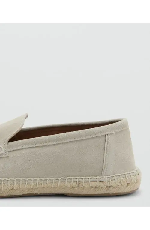 Mango Jute Leather Loafer - Sand