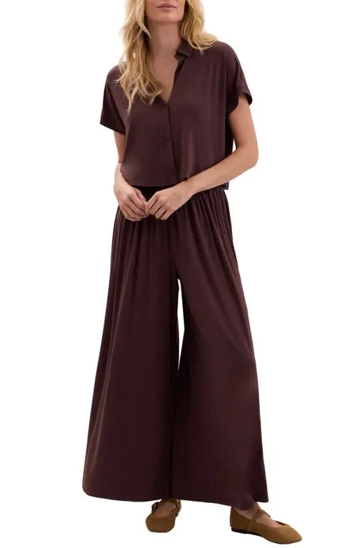 Barefoot Dreams Soft Jersey Pajamas - Umber