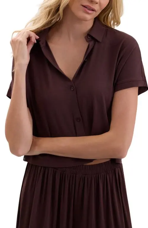 Barefoot Dreams Soft Jersey Pajamas - Umber