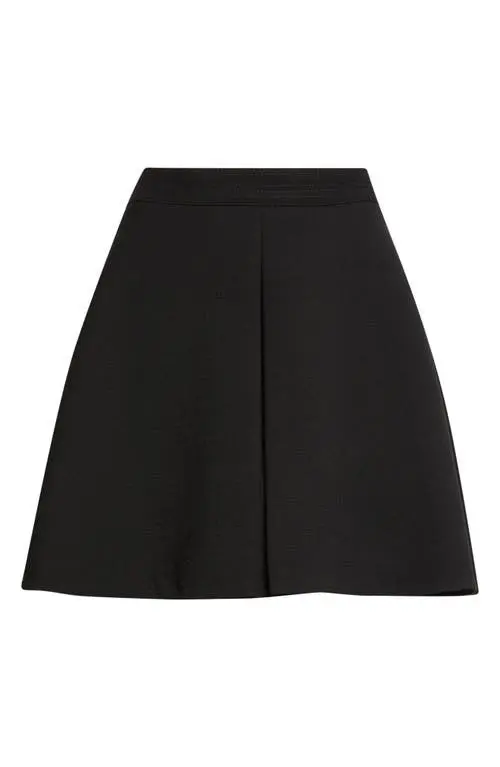 Versace Lightweight Natté Virgin Wool A-line Skirt - Black