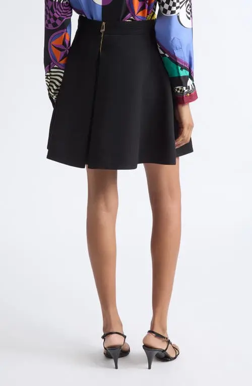 Versace A-line Virgin Wool Skirt With Medusa Hardware