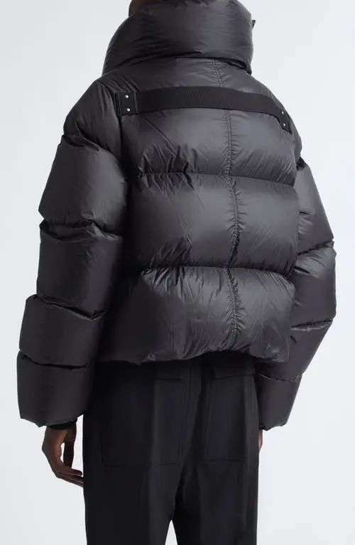 Rick Owens Funnel Neck Cropped Puffer Jacket