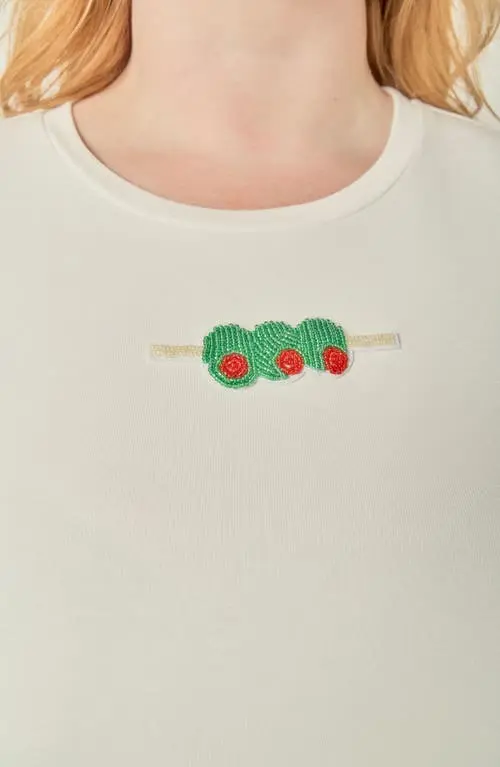 English Factory Olive Beaded Baby Tee