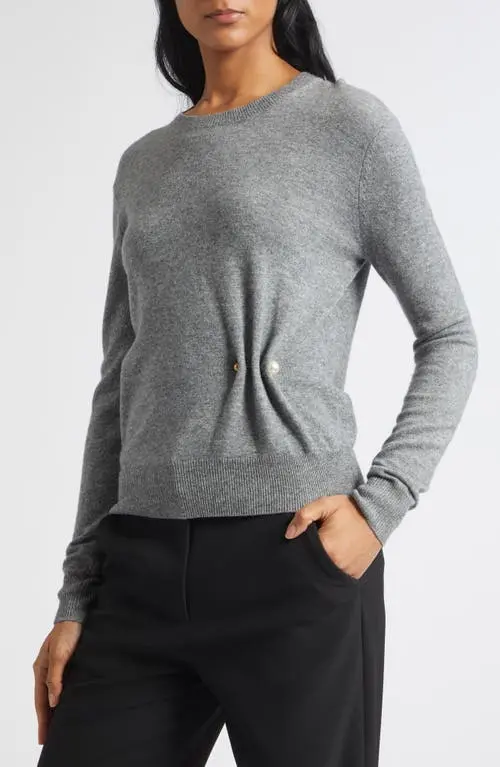 Veronica Beard Frankie Crewneck Sweater - Medium Heather Grey