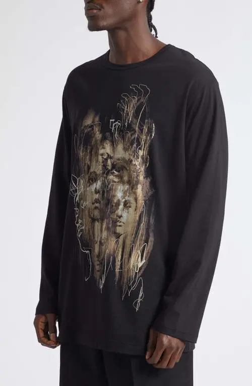Yohji Yamamoto Long Sleeve Graphic T-shirt