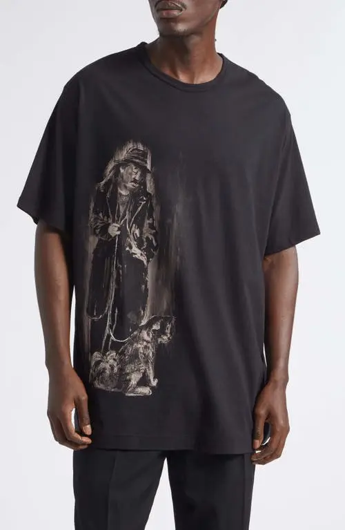Yohji Yamamoto Graphic T-shirt - Black