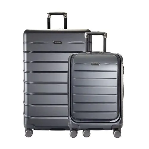 RICARDO BEVERLY HILLS Santa Rosa Hardside Expandable 2 Piece Set 20" Front Access Carry On & 28" Checked Spinner - Graphite