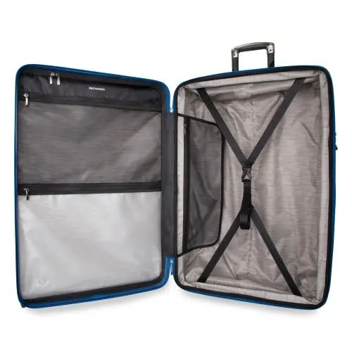 RICARDO BEVERLY HILLS Santa Rosa Hardside Expandable 2 Piece Set 20" Front Access Carry On & 28" Checked Spinner - Graphite