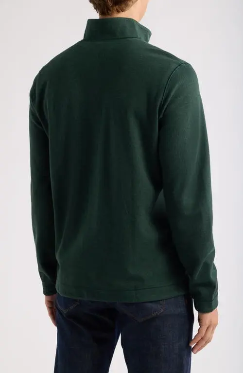 Johnston & Murphy Icon Reversible Cotton Blend Piqué Quarter Zip Pullover