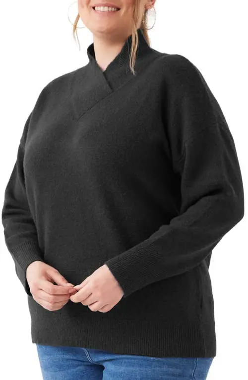Karen Kane Shawl Collar Sweater - Black