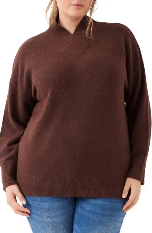 Karen Kane Shawl Collar Sweater - Chocolate