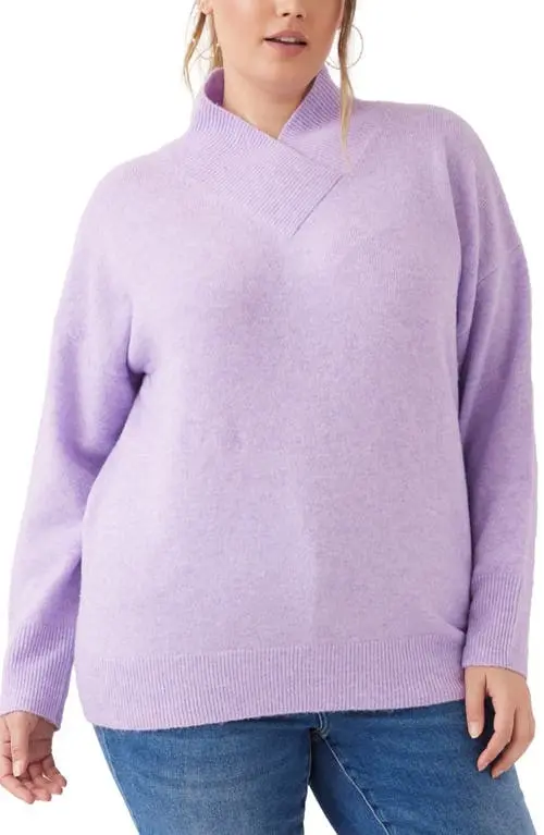 Karen Kane Shawl Collar Sweater - Lavender