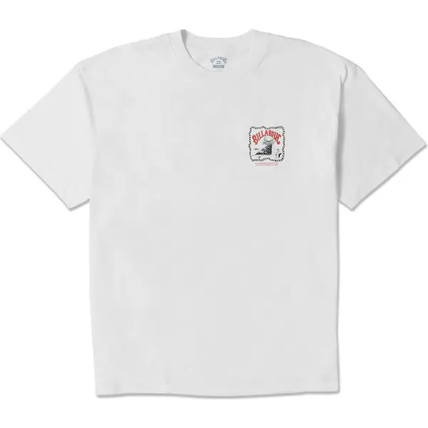 BILLABONG Wave Pool Loose Fit Short Sleeve Performance Rashguard - White
