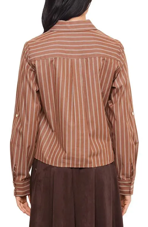 Karen Kane Striped Tie Front Shirt
