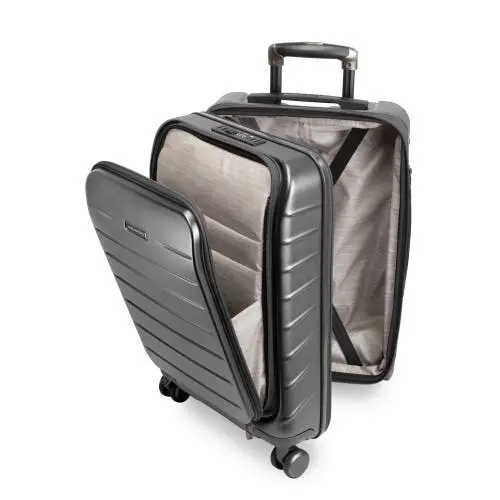 RICARDO BEVERLY HILLS Santa Rosa Hardside Expandable 2 Piece Set 20" Front Access Carry On & 24" Checked Spinner - Graphite