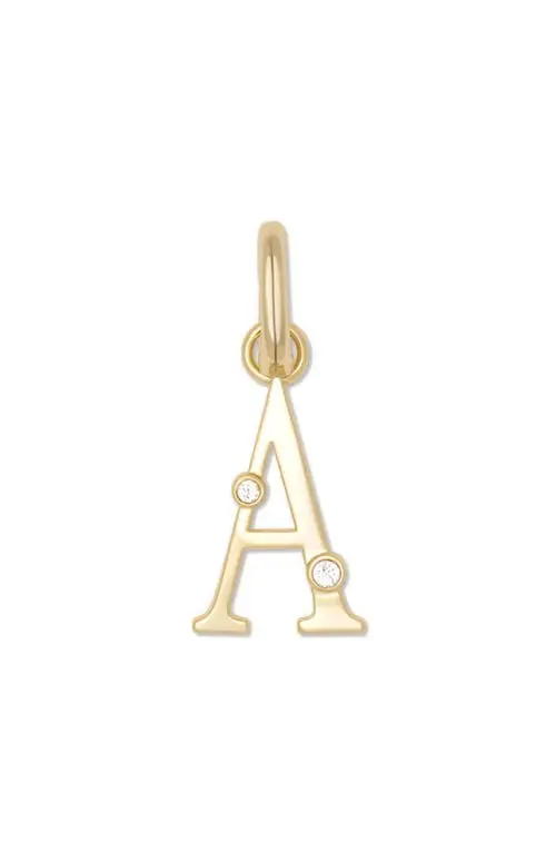 Ramy Brook Initial "a" Charm - Clear/gold