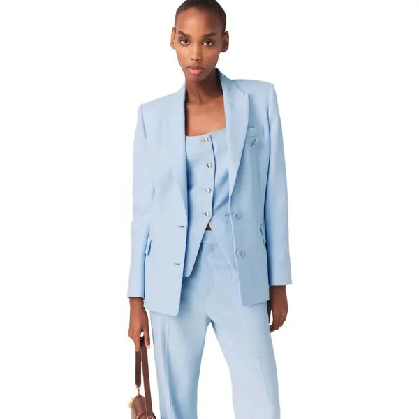 Maje Suit Jacket - Blue Sky