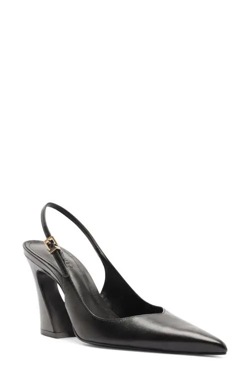 Schutz Lexi Leather Slingback Pump - Black