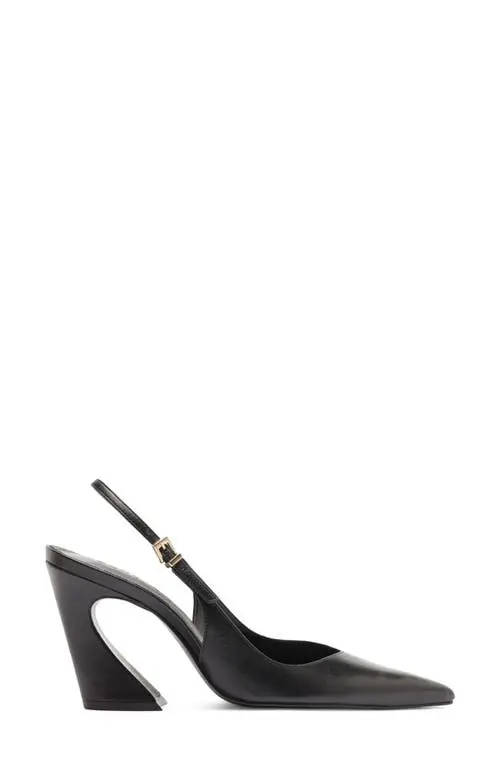 Schutz Lexi Leather Slingback Pump - Black
