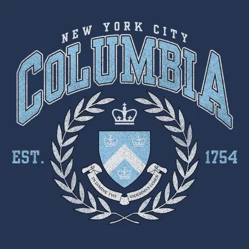 COLUMBIA UNIVERSITY Est. 1754 University Crest Short Sleeve Graphic T-shirt