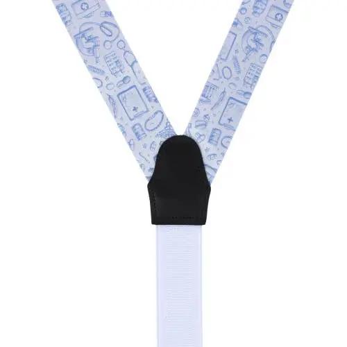Trafalgar Medical Alert Silk Novelty Button End Suspenders