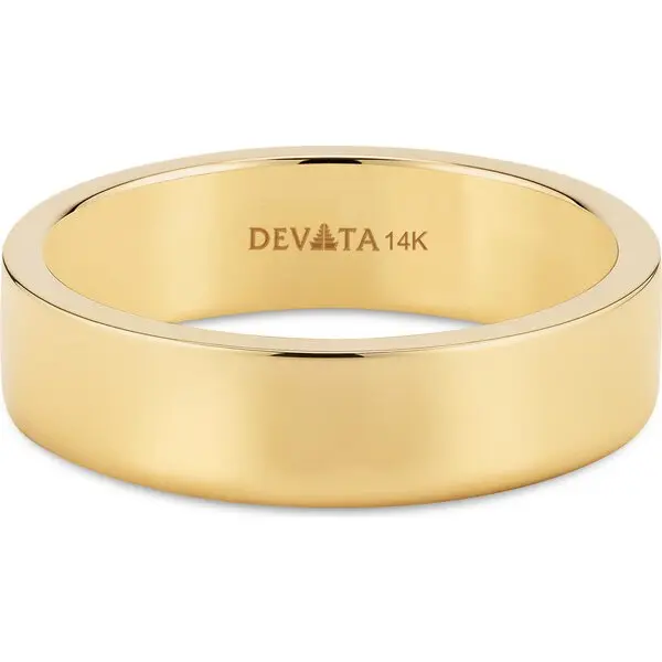 DEVATA 5mm Classic Band Ring - Gold