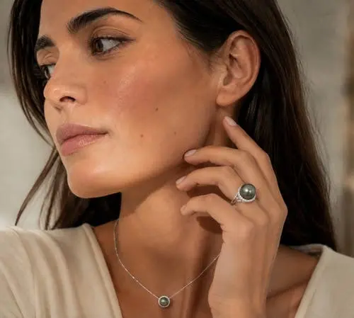 The Pearl Source Tahitian South Sea Pearl And Diamond Ring - White Gold