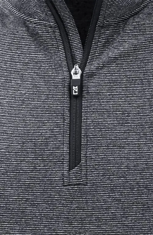 CBUK BY CUTTER & BUCK Performance Quarter Zip Pullover - Black Heather