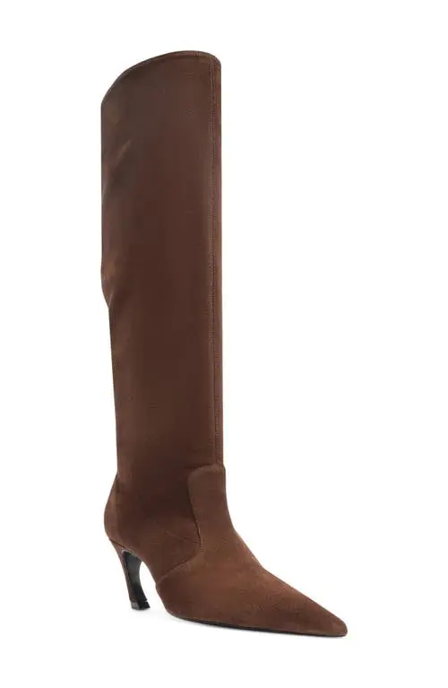 Schutz Lexi Slouch Leather Boot - Brown