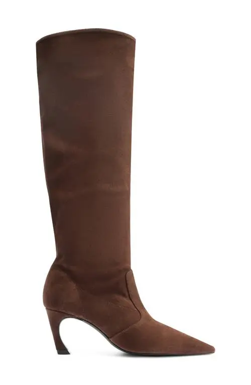 Schutz Lexi Slouch Leather Boot - Brown