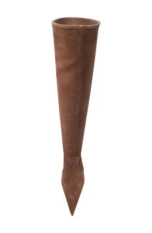 Schutz Lexi Slouch Leather Boot - Brown
