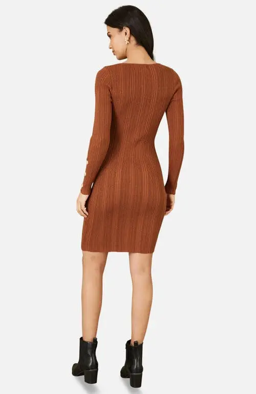 YUMI Fitted Button-detail Shimmery Midi Dress