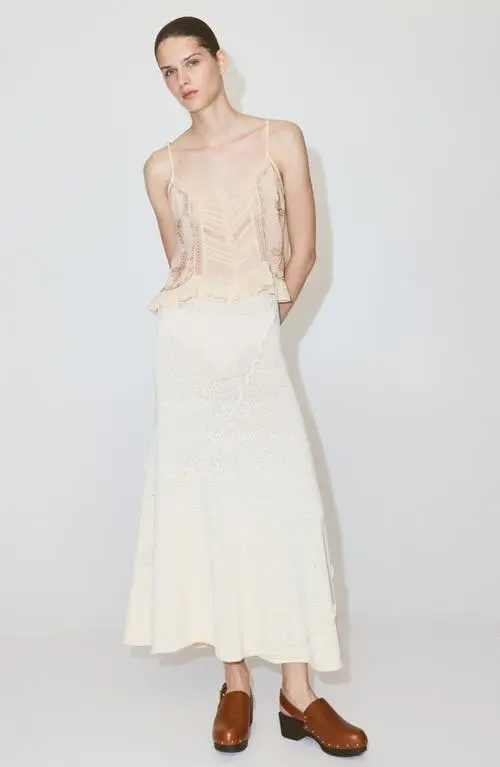 Mango Embroidered Crinkled Camisole