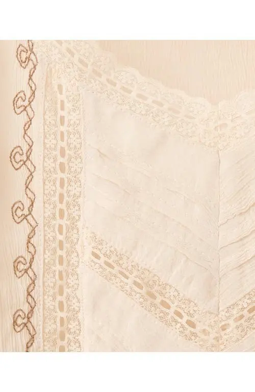 Mango Embroidered Crinkled Camisole