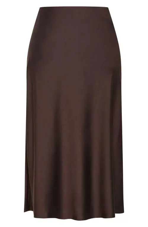 City Chic Miranda Satin Maxi Skirt