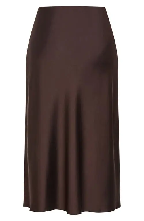 City Chic Miranda Satin Maxi Skirt