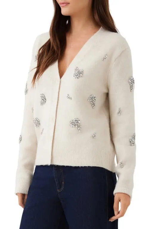 Karen Kane Rhinestone Cardigan - Ecru