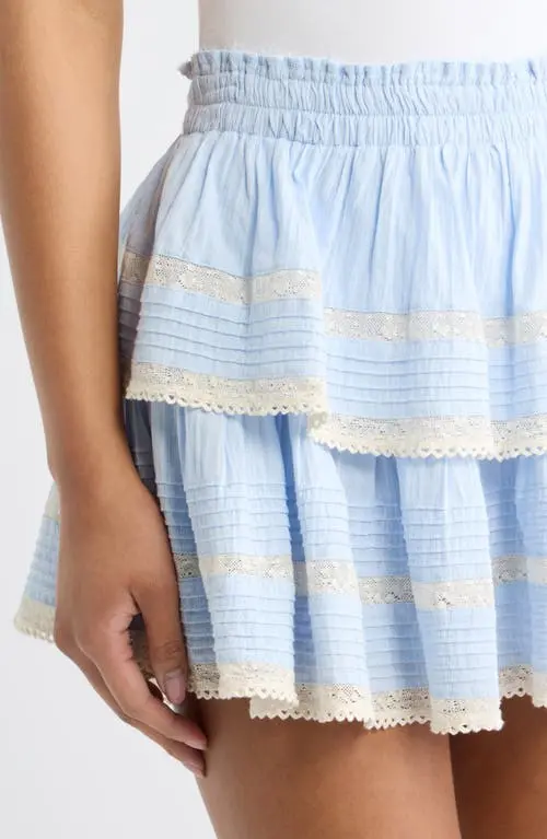 LoveShackFancy Tiered Ruffle Cotton Miniskirt