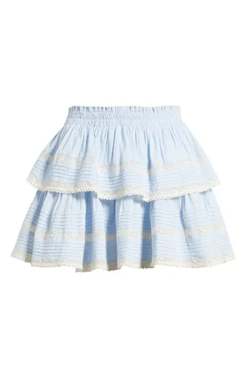 LoveShackFancy Tiered Ruffle Cotton Miniskirt