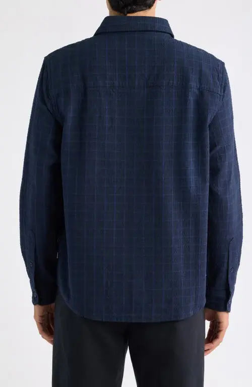 WAX LONDON Shelly Check Long Sleeve Cotton Dobby Button-up Shirt