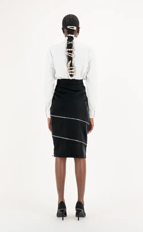 UCHÈ Spiral Zipper Skirt