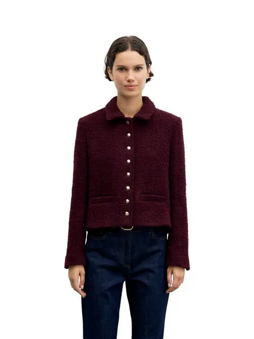 Gerard Darel Cropped Long Sleeve Jacket