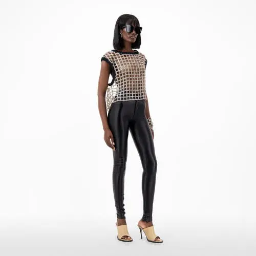 UCHÈ Sequin Cut Out Top