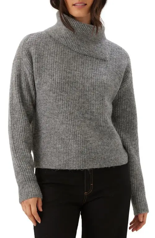 Karen Kane Split Neck Sweater - Gray
