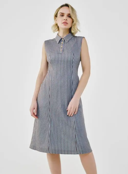 A.SHIMUS Sleeveless Tailored Midi Dress