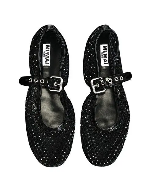 MI/MAI Romy Ballet Flat Shoes - Black
