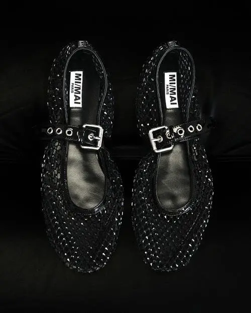 MI/MAI Romy Ballet Flat Shoes - Black
