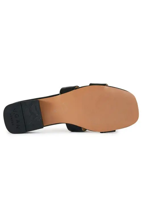 V.GAN LONDON Bok Mule Slide Sandals - Black