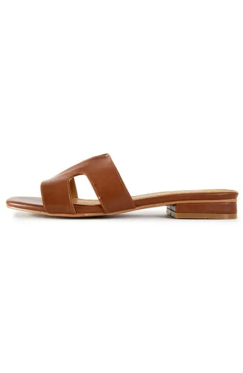 V.GAN LONDON Bok Mule Slide Sandals - Tan