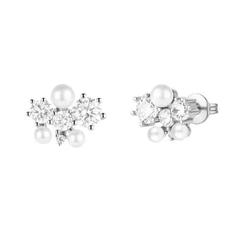 UNTAMED PETALS Love Note Stud Earrings - Metallic Silver